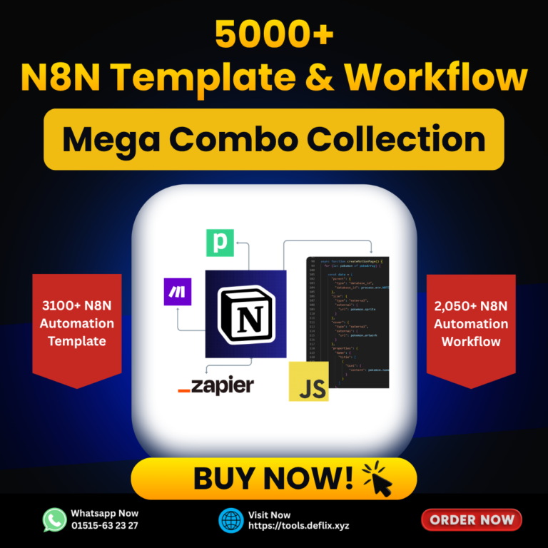 3100+ Notion Automation Template & 2050+ n8n Workflow Mega Bundle ...